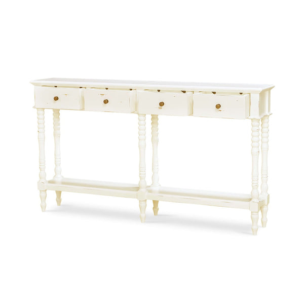French Country Console Table - White Harvest Finish - English Georgian ...