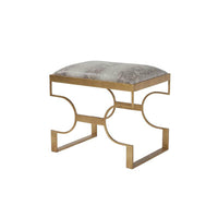 Gilt Steel Upholstered Stool - English Georgian America