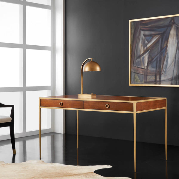 Mid Century Walnut Desk English Georgian America