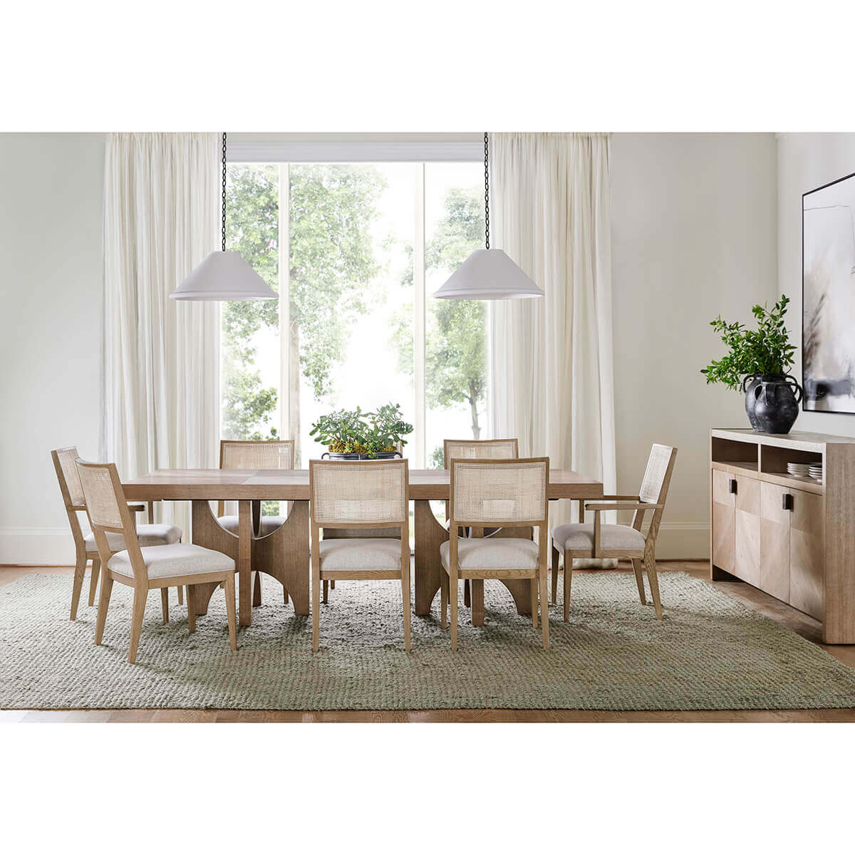Theodore Alexander Catalina Extending Rectangular Dining Table Dune