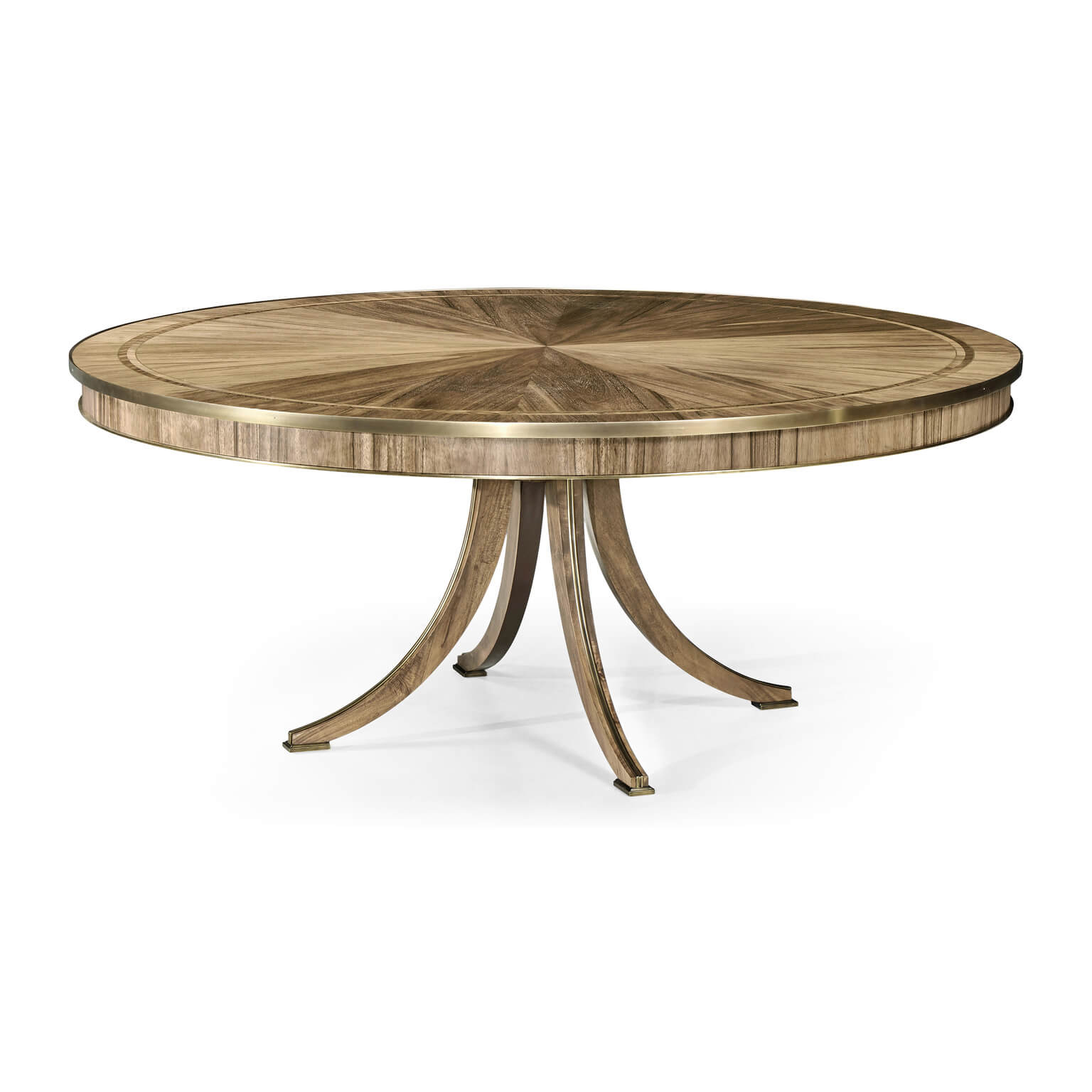 Regency Style Golden Dining Table with Sunburst Design - English ...
