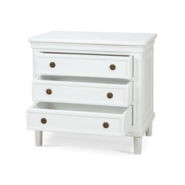 Rustic White Nightstand – Timeless Charm & Practical Storage - English ...