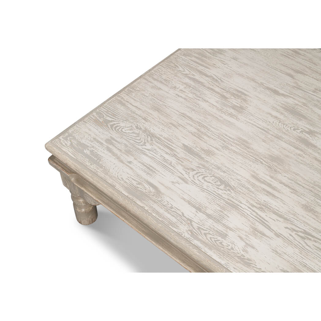 Washed Gray Lowrise Coffee Table