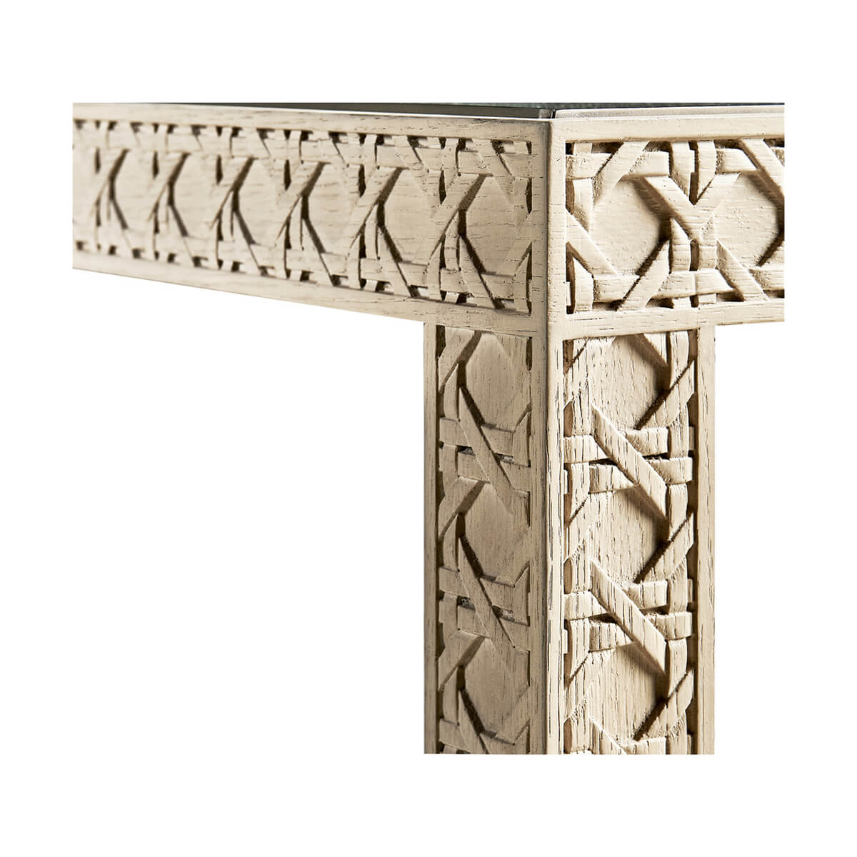 White Washed Oak End Table English Georgian America